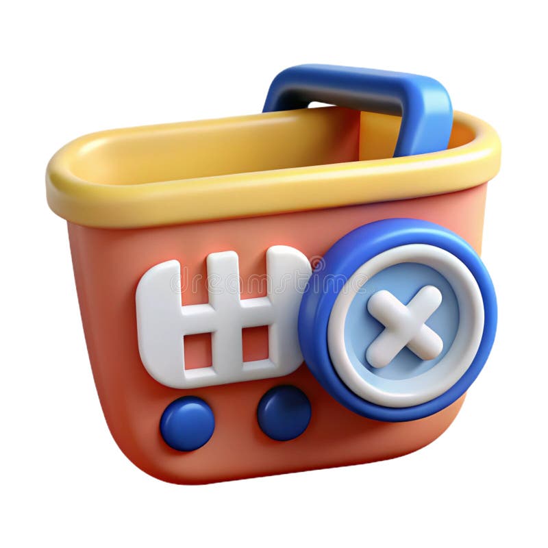 Delete Cart 3D Icon stock illustration. Illustration of highquality ...