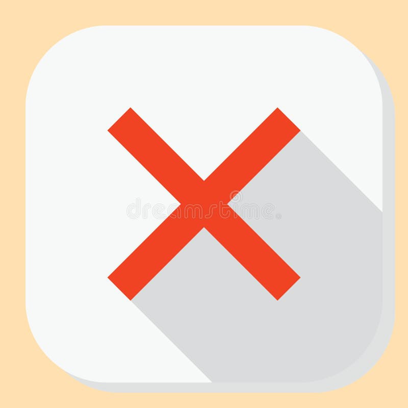 Delete Close Exit Icon. Symbol for Web Application Menu. Flat Design ...