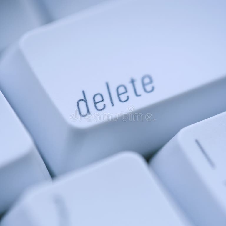 Delete computer key. stock image. Image of information - 2432191