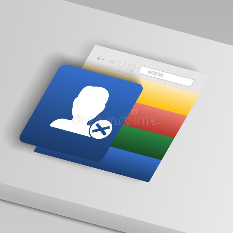 Delete Contact Icon. from Collection Button Icons Stock Illustration ...