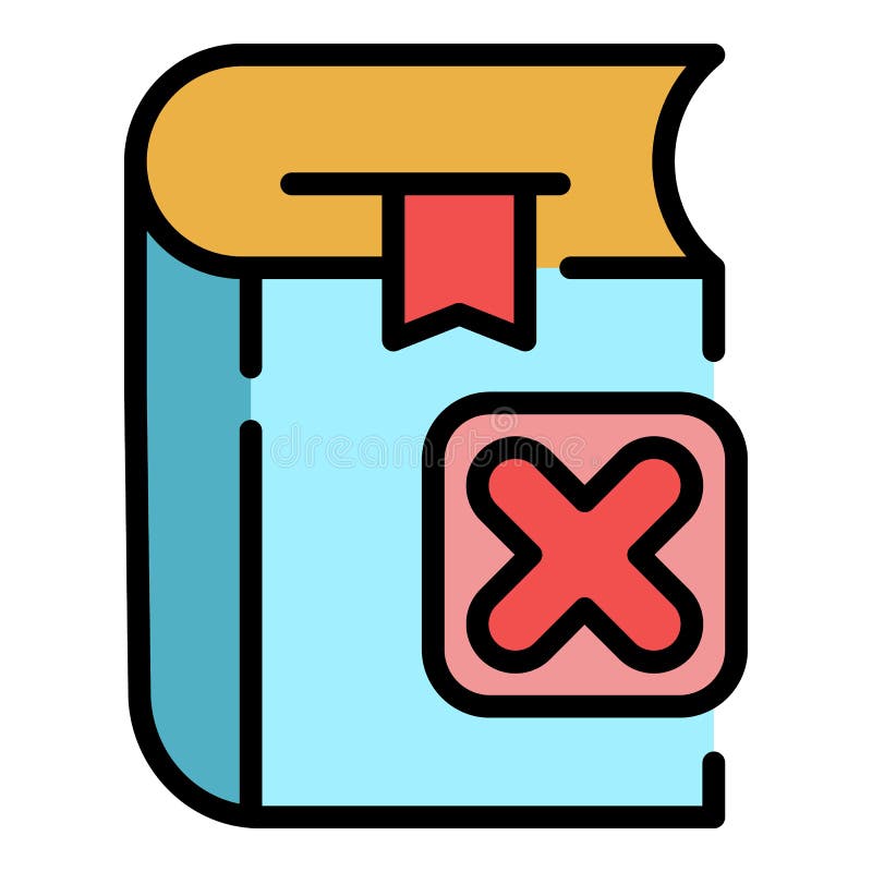 Delete Digital Book Icon Color Outline Vector Stock Vector ... Delete Digital Book Icon Color Outline Vector Stock Vector ...