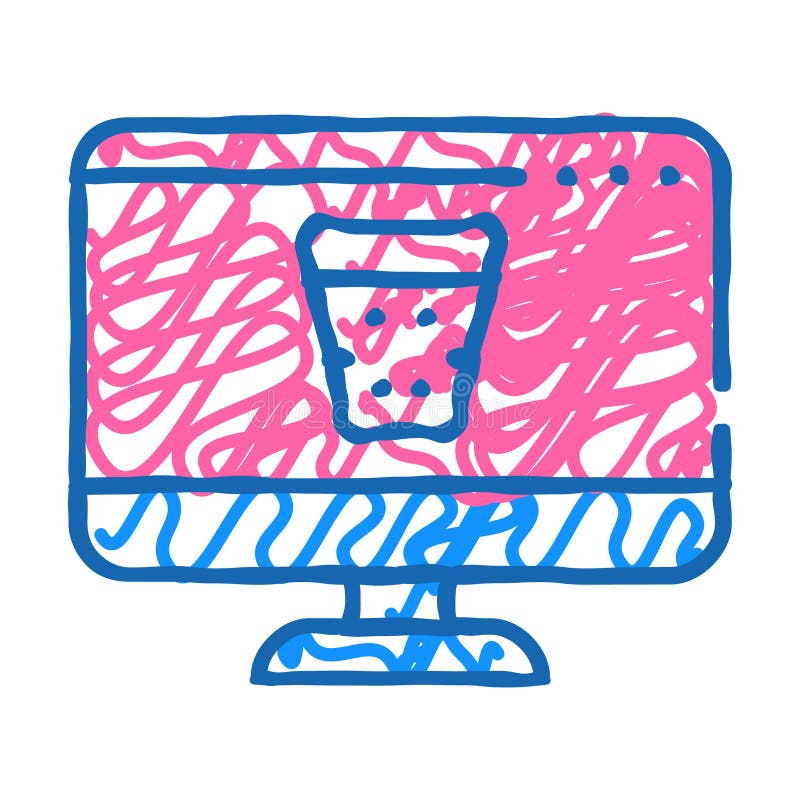 Delete Digital Information Operating System Icon Doodle Illustration ...