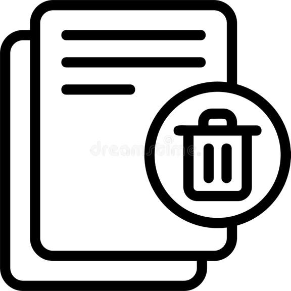 Delete Document Vector Icon Stock Vector - Illustration of document ...