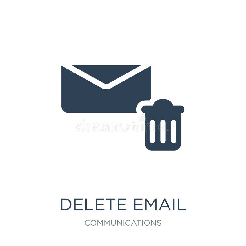 Delete Email Icon in Trendy Design Style. Delete Email Icon Isolated on ...