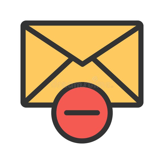 Delete Envelop stock vector. Illustration of internet - 83798138