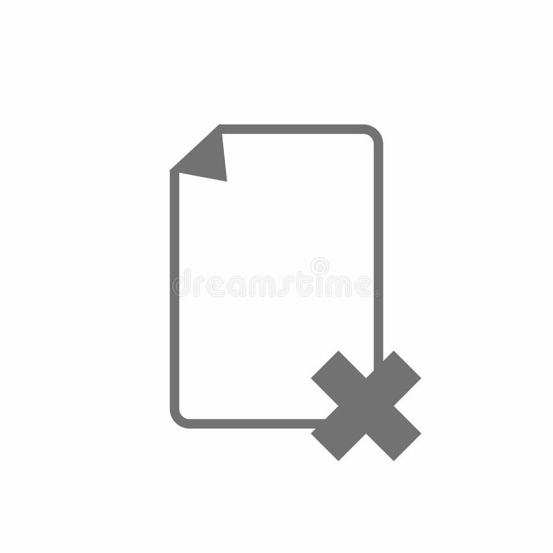 Delete fail icon stock illustration. Illustration of font - 234408518