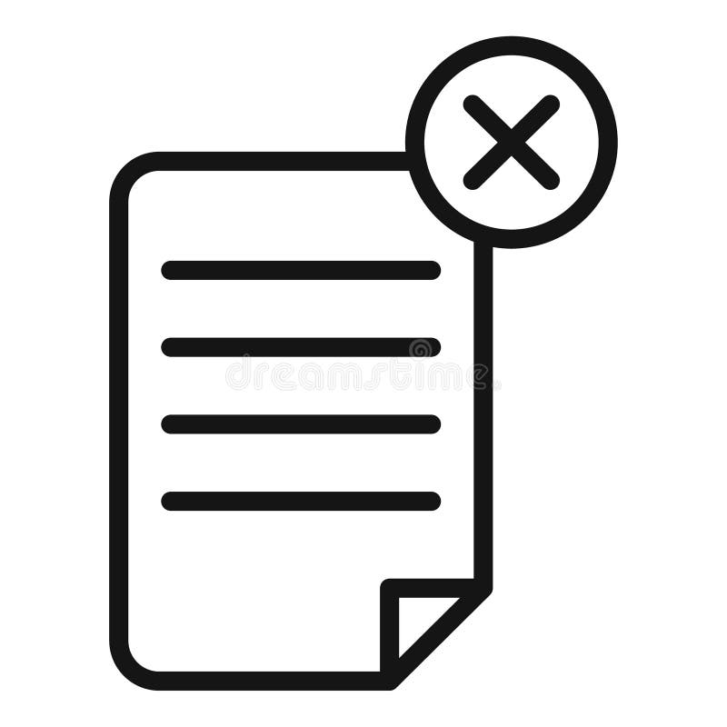 Delete File Icon Perfect for Document Management Stock Vector ...