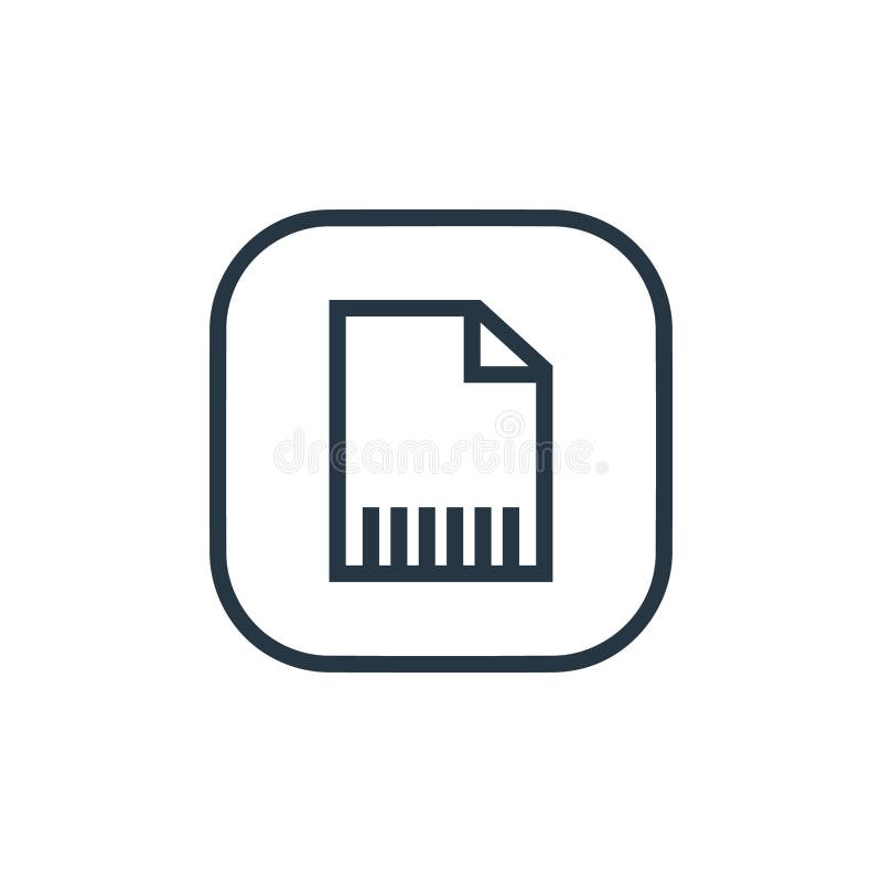 Delete File Icon Vector from Files and Folders Concept. Thin Line ...