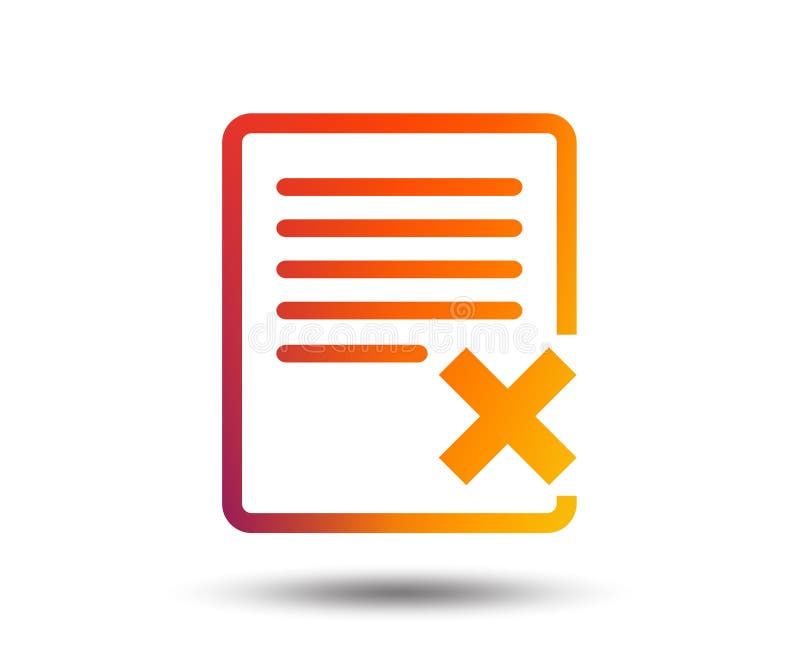 Delete File Sign Icon. Remove Document Symbol Stock Vector ... Delete File Sign Icon. Remove Document Symbol Stock Vector ...