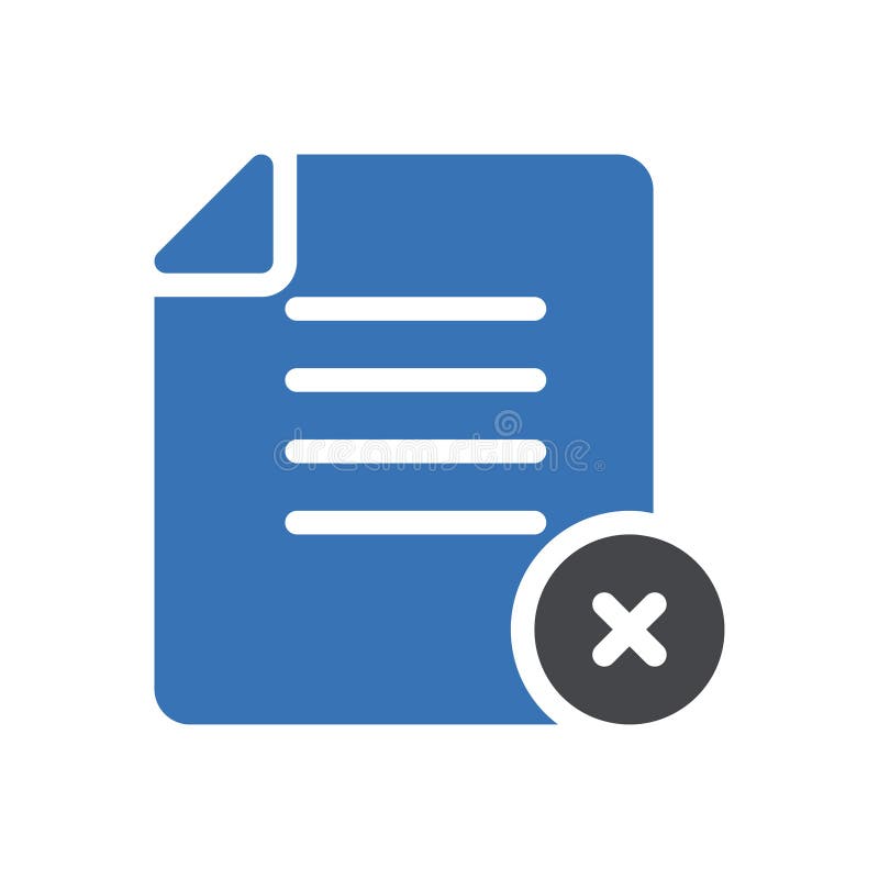 Delete File Sign Icon. Remove Document Symbol. Stock Illustration ...