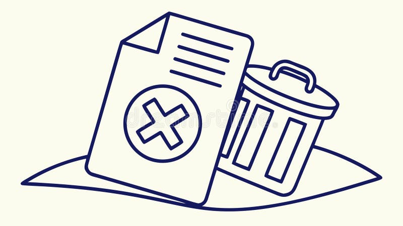 Delete Files and Trash, Digital Cleanup Process, Vector Design ...