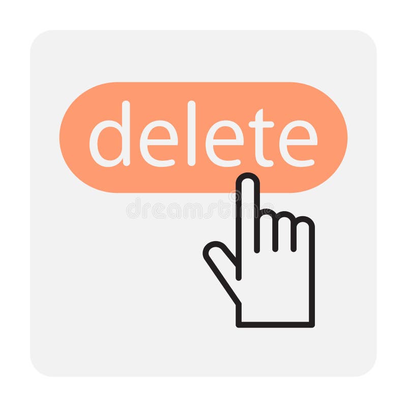 Delete Finger Button. Finger Gesture. User Interface. Vector ... Delete Finger Button. Finger Gesture. User Interface. Vector ...