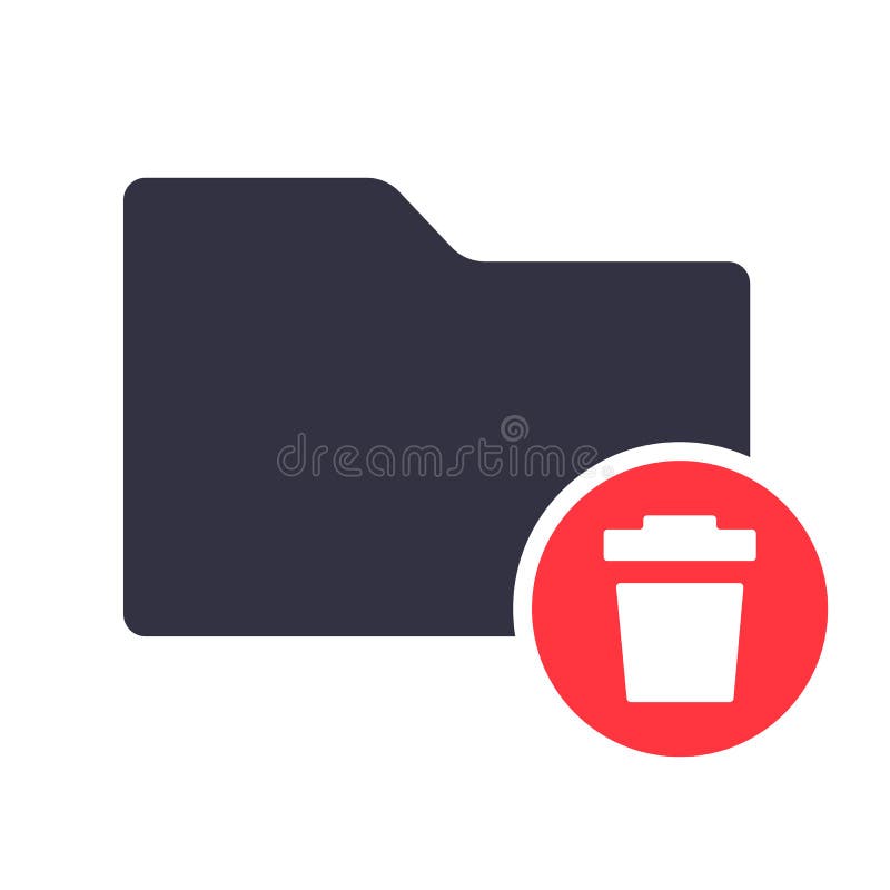 Delete Folder Color Line Icon. Remove Folder Vector Outline Colorful ... Delete Folder Color Line Icon. Remove Folder Vector Outline Colorful ...