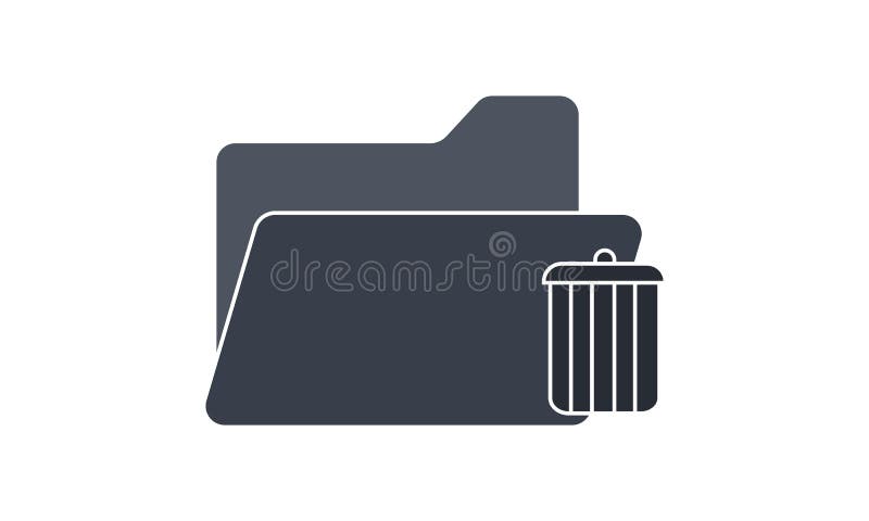 Delete Folder Icon. Delete Waste Files. EPS 10. Stock Illustration ...