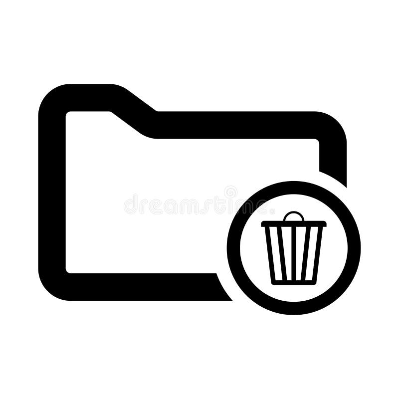 Delete folder icon design stock vector. Illustration of file - 213973252
