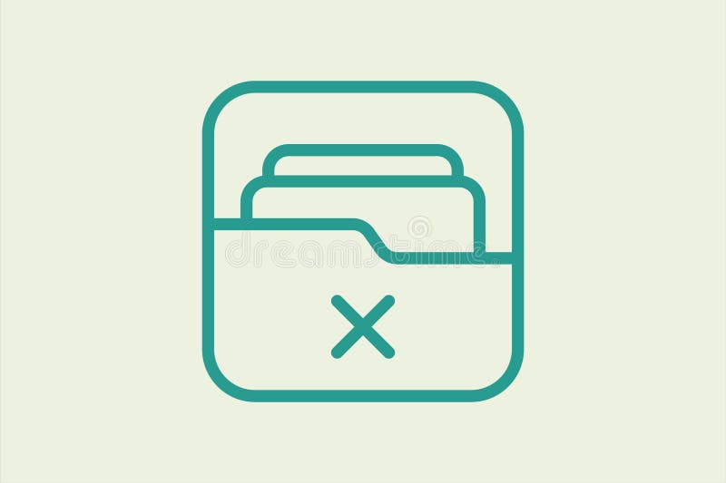 Line Delete Folder Icon Stock Illustrations – 3,110 Line Delete Folder ...