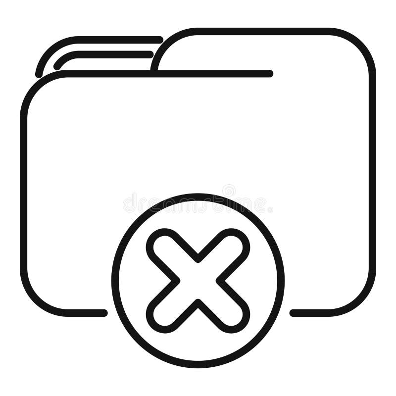 Delete Folder Icon Showing File Removal Operation Stock Illustration ...