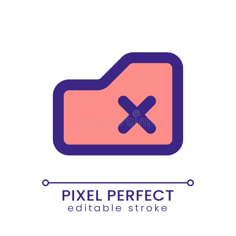 Delete from Folder Pixel Perfect White Linear Ui Icon for Dark Theme ...