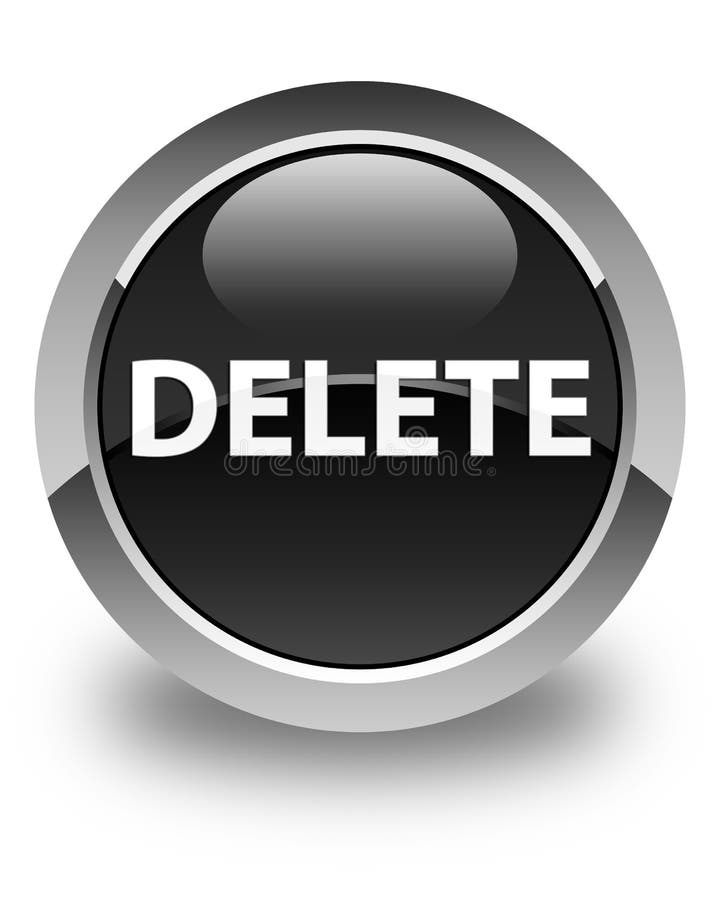 Delete Glossy Blue Round Button Stock Illustration - Illustration of ...