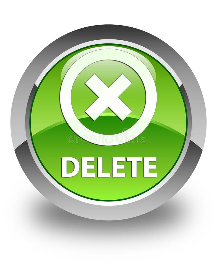 Delete Glossy Blue Round Button Stock Illustration - Illustration of ...