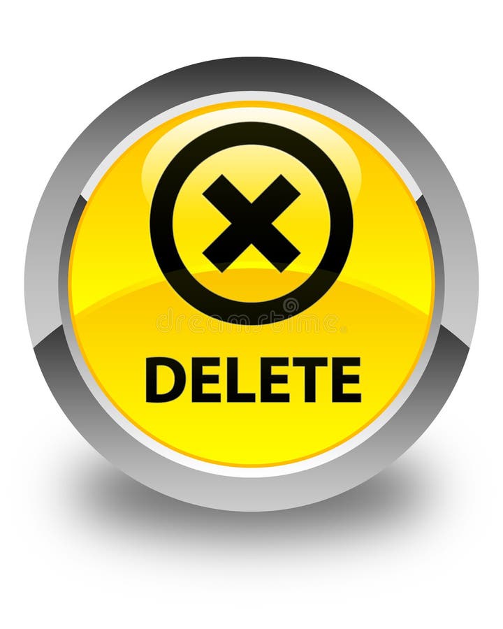 Delete Glossy Blue Round Button Stock Illustration - Illustration of ...