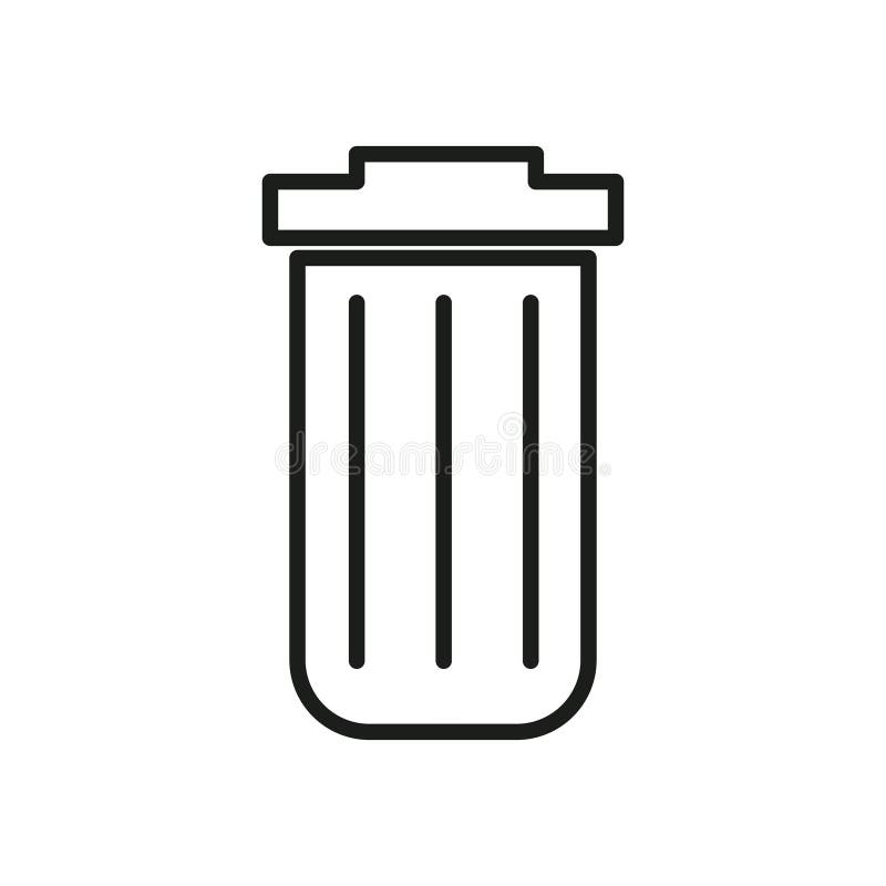 Delete Icon Flat Line Symbol Set Stock Vector - Illustration of clear ...