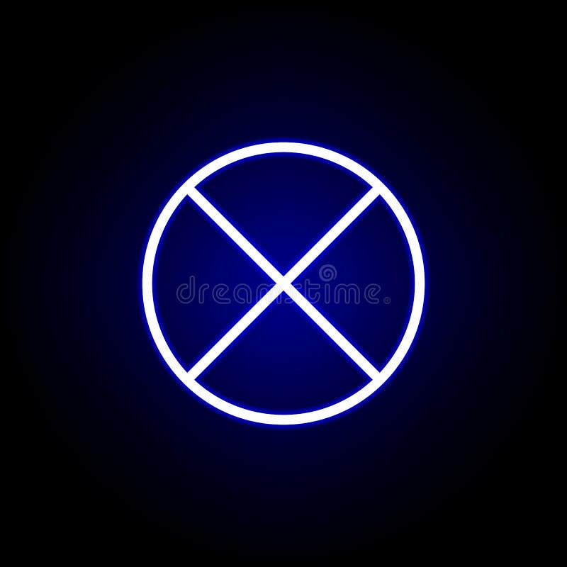 Cross, Delete Icon in Neon Style. Can Be Used for Web, Logo, Mobile App ...
