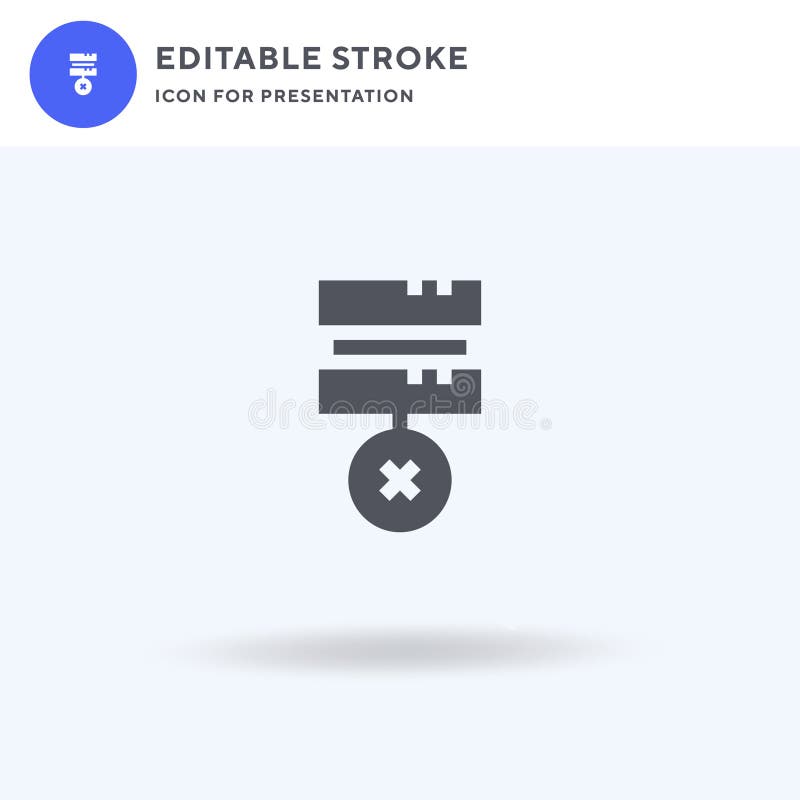 Delete Icon Vector, Filled Flat Sign, Solid Pictogram Isolated on White ...