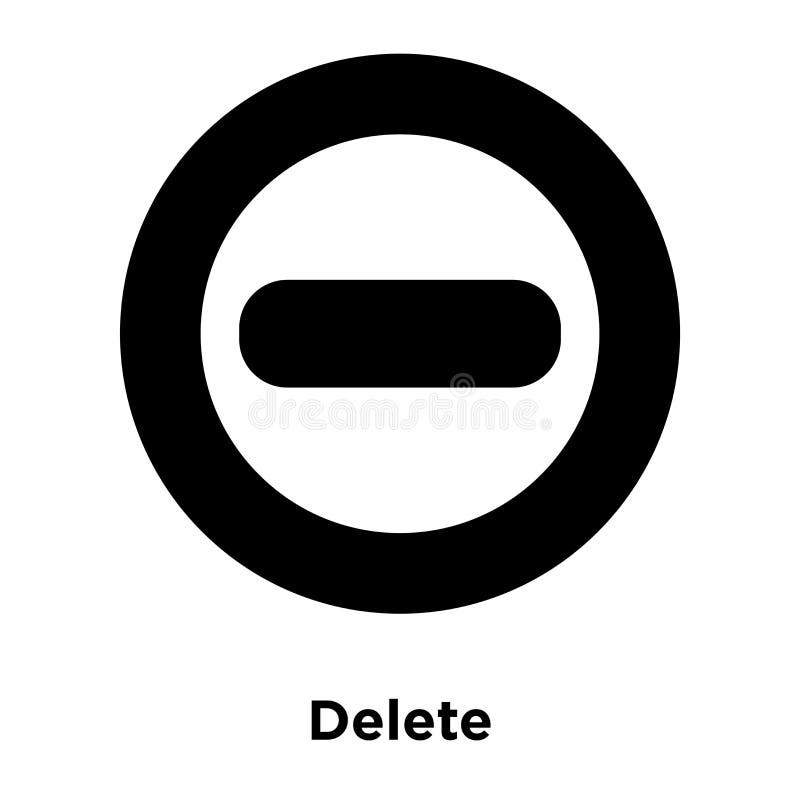 Delete Concept Vector Linear Icon Isolated on Transparent Background ...