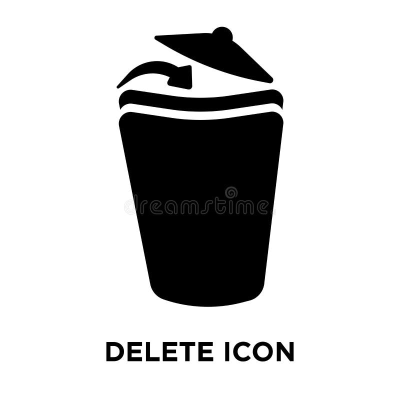 Delete Concept Vector Linear Icon Isolated on Transparent Background ...