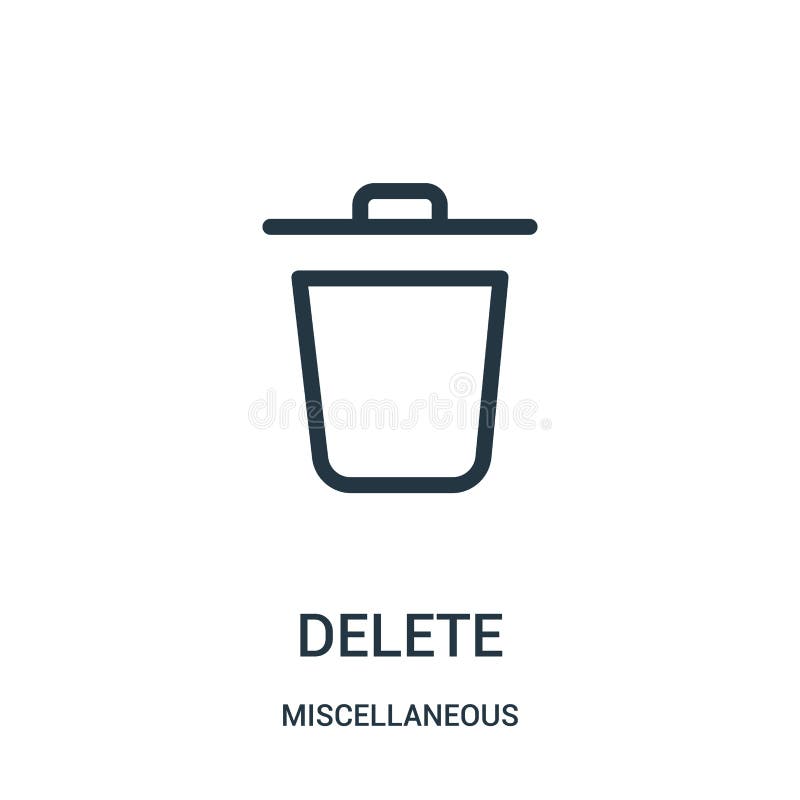 Delete Icon Vector from Essentials Collection. Thin Line Delete Outline ... Delete Icon Vector from Essentials Collection. Thin Line Delete Outline ...