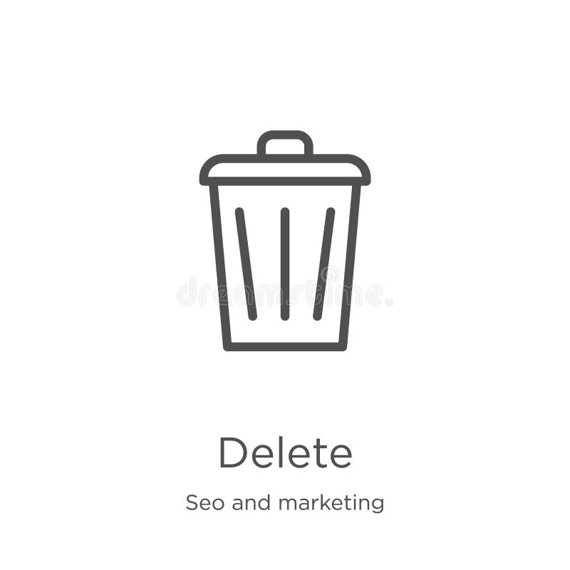 Delete Icon Vector from Essentials Collection. Thin Line Delete Outline ... Delete Icon Vector from Essentials Collection. Thin Line Delete Outline ...