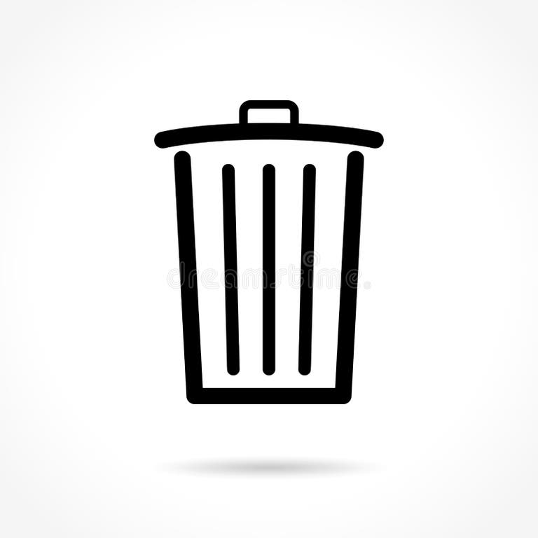 Delete Icon on White Background Stock Vector - Illustration of trash ...