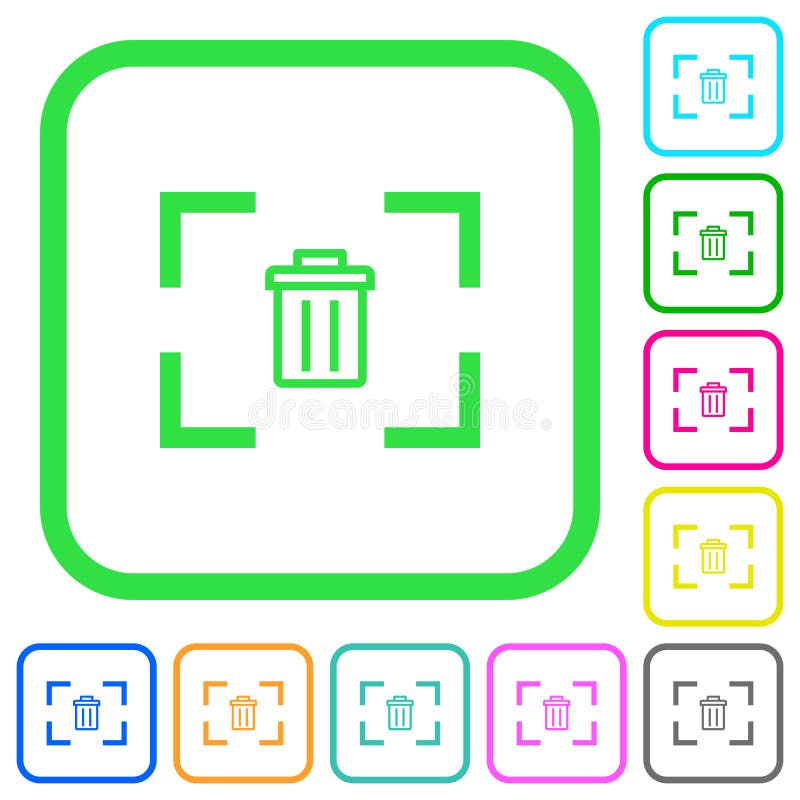 Delete Image from Camera Vivid Colored Flat Icons Stock Vector ...