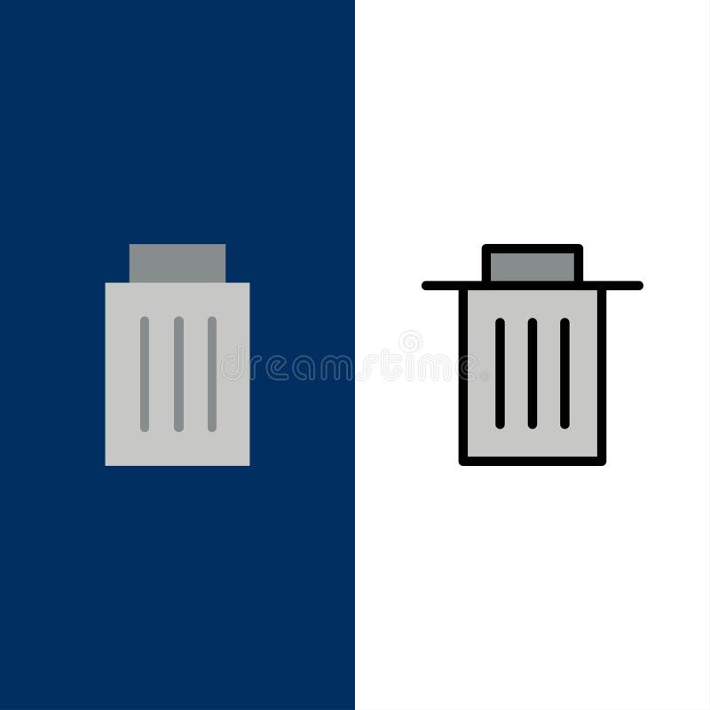 Delete, Interface, Trash, User Icons. Flat and Line Filled Icon Set ... Delete, Interface, Trash, User Icons. Flat and Line Filled Icon Set ...