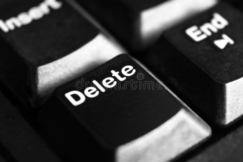 Delete Key of a Computer Keyboard Close - Up View Stock Image - Image ...