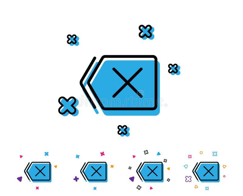 Delete Line Icon. Remove Sign. Vector Stock Vector - Illustration of ...