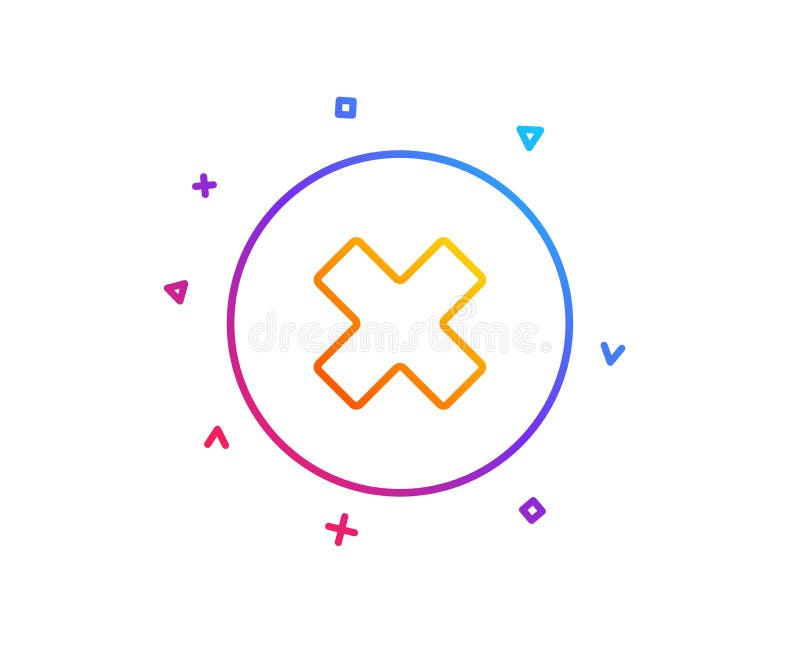 Delete Line Icon. Remove Sign. Vector Stock Vector - Illustration of ...