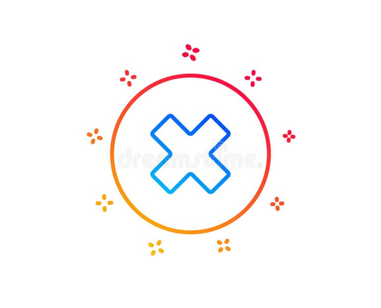 Delete Line Icon. Remove Sign. Vector Stock Vector - Illustration of ...