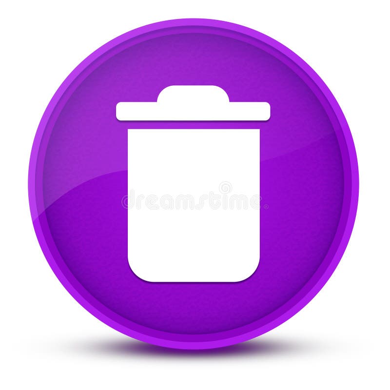 Delete Luxurious Glossy Purple Round Button Abstract Stock Illustration ...