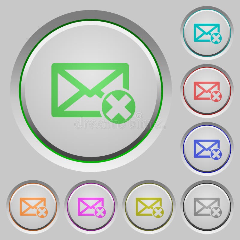 Delete Mail Icon for Mobile and Web Design Stock Vector - Illustration ...