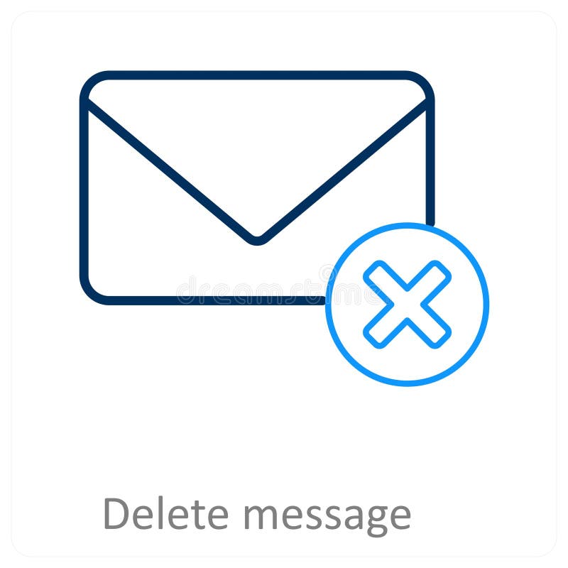 Delete Message stock vector. Illustration of vector - 341835450