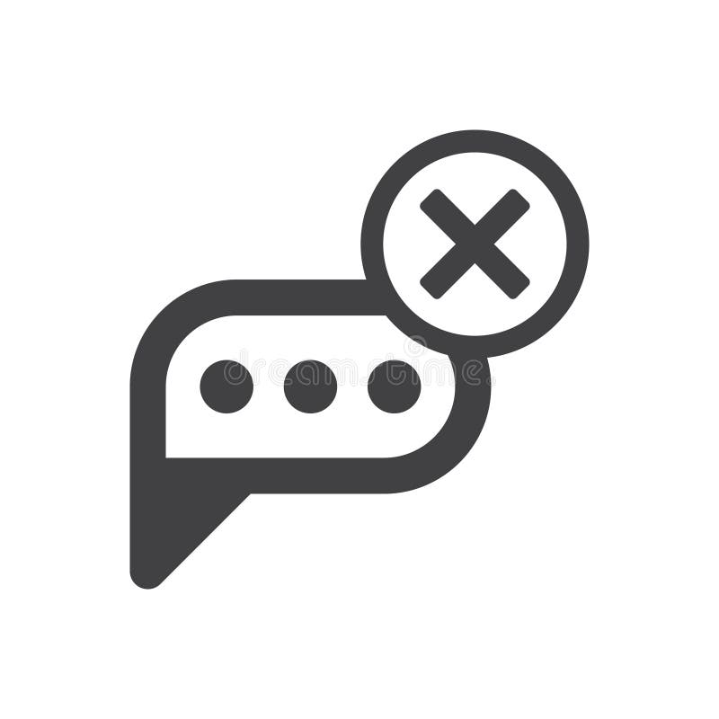 Delete Message Icon stock illustration. Illustration of flat - 394922587
