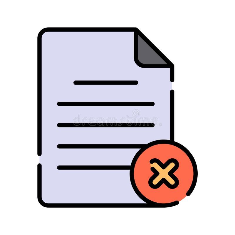 Delete Page stock vector. Illustration of discard, outline - 338452308