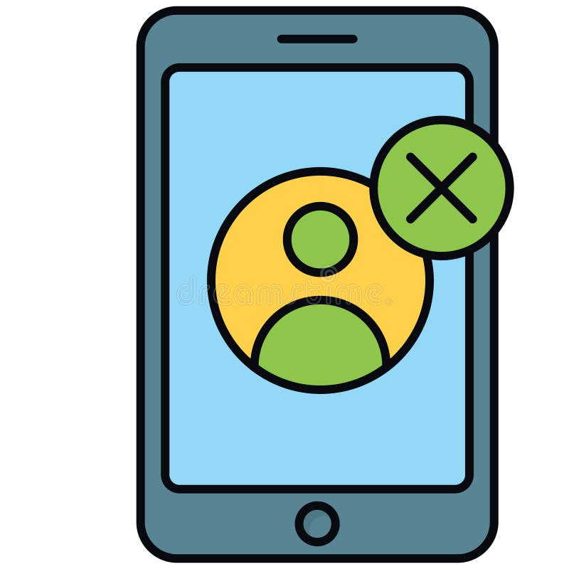 Delete Phone User Isolated Vector Icon Which Can Easily Modify or Edit ...