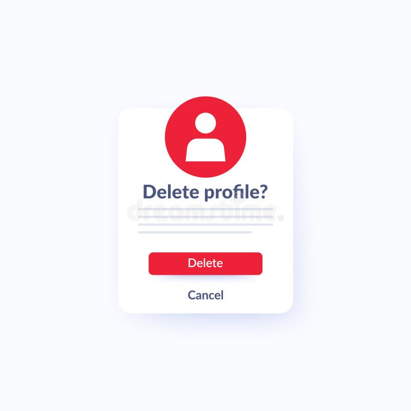 Delete Profile Form, Vector Ui Design Stock Vector - Illustration of ... Delete Profile Form, Vector Ui Design Stock Vector - Illustration of ...