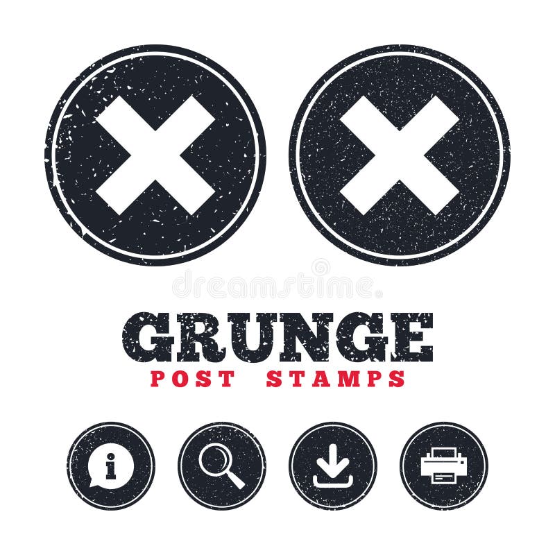 Delete Sign Icon. Remove Button Stock Illustration - Illustration of ...