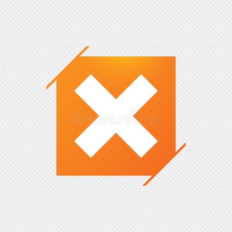 Delete Sign Icon. Remove Button Stock Illustration - Illustration of ...