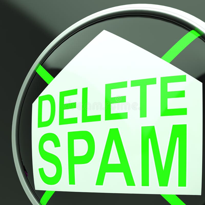 Delete Spam Button for Removing Unwanted Email Stock Illustration ... Delete Spam Button for Removing Unwanted Email Stock Illustration ...