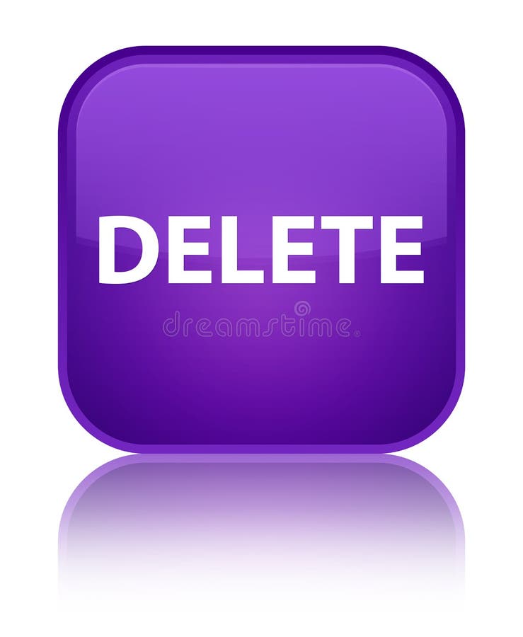 Delete Special Purple Square Button Stock Illustration - Illustration ...